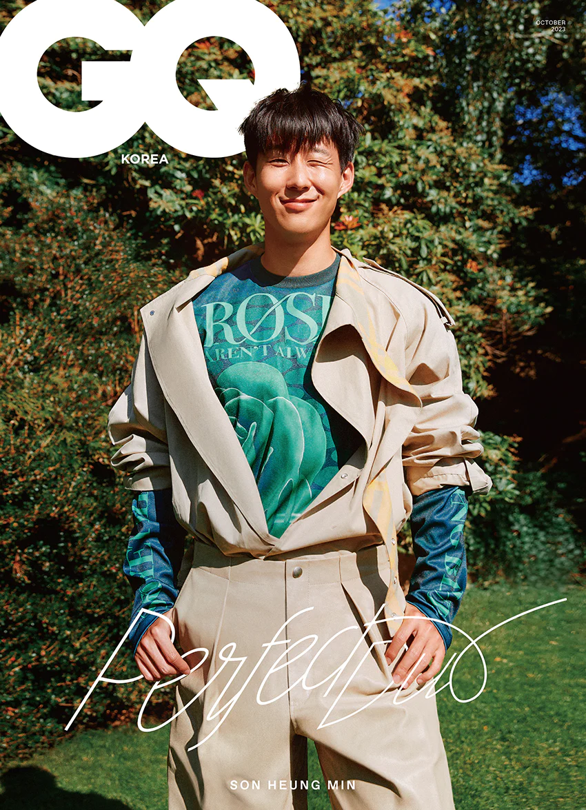 Son Heung Min Cover : GQ KOREA Oct 2023 + BTS SUGA – allkpop THE SHOP